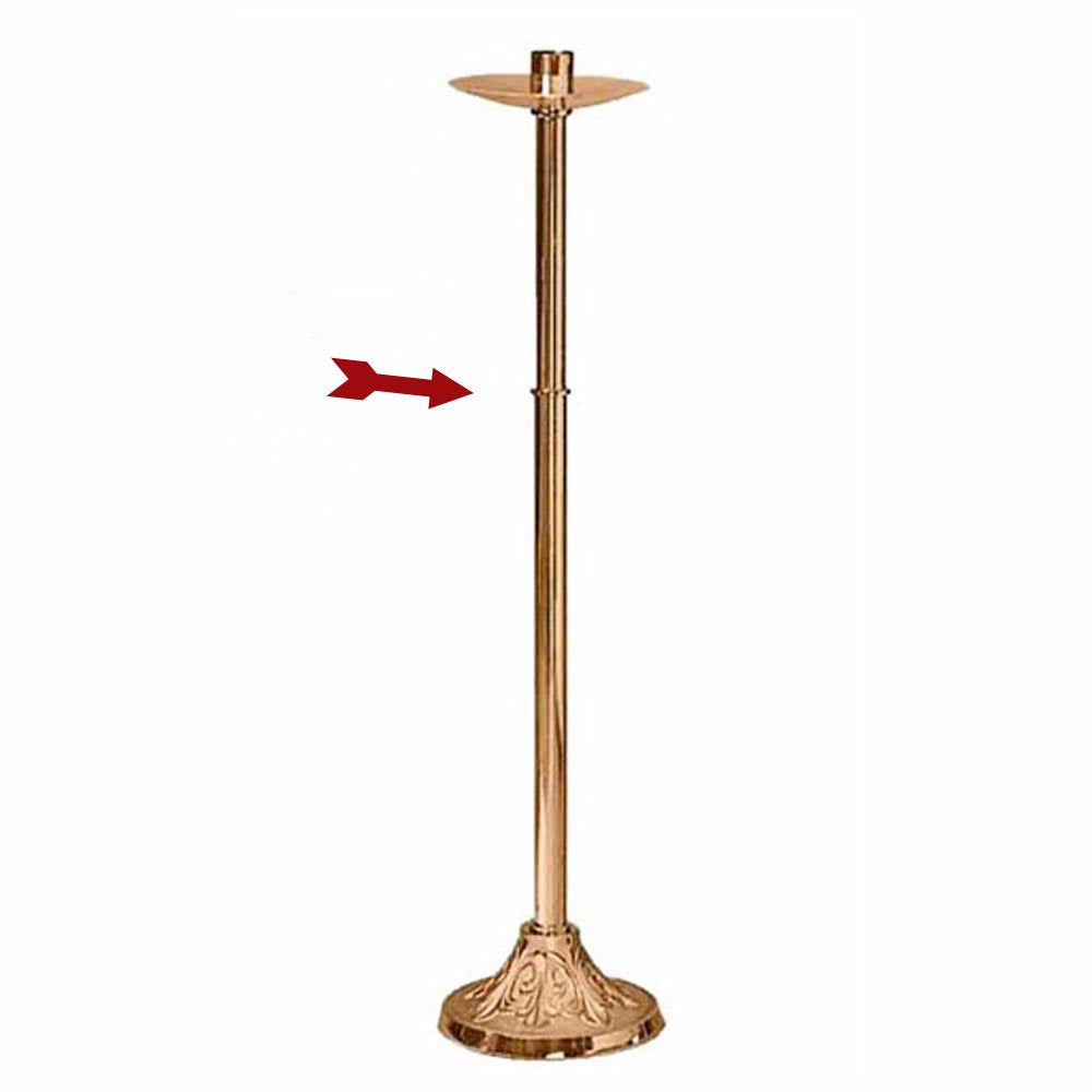 Elegant Leaf Design Processional Candlestick - No. 232-175 – In His Name Store