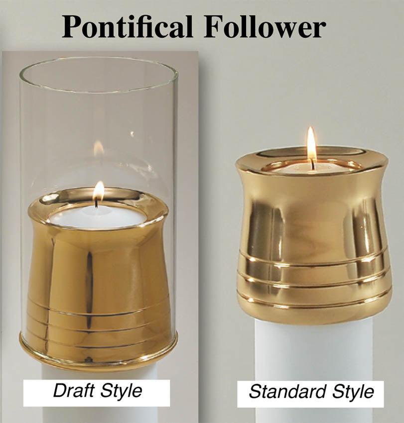 Pontifical Candle Follower in Brass with Optional Draft - no. 10CB – In ...