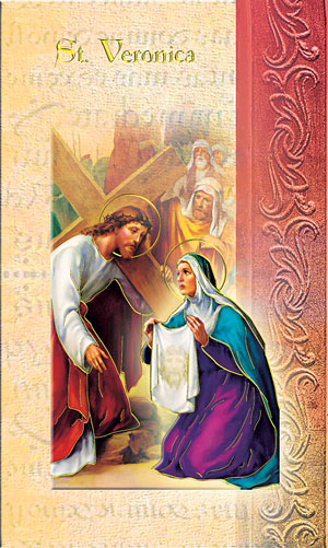 Saint Veronica Biography Prayercard Pamphlet – In His Name Store